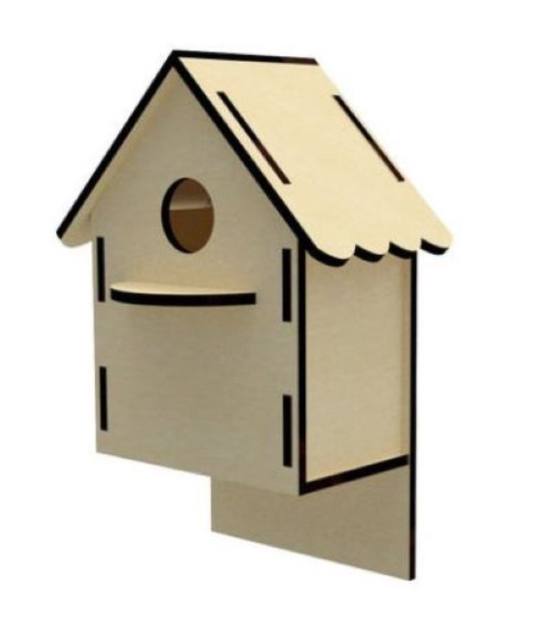 Natural Wooden DIY Bird Nesting Box Art and Craft Kit - Comes With ...