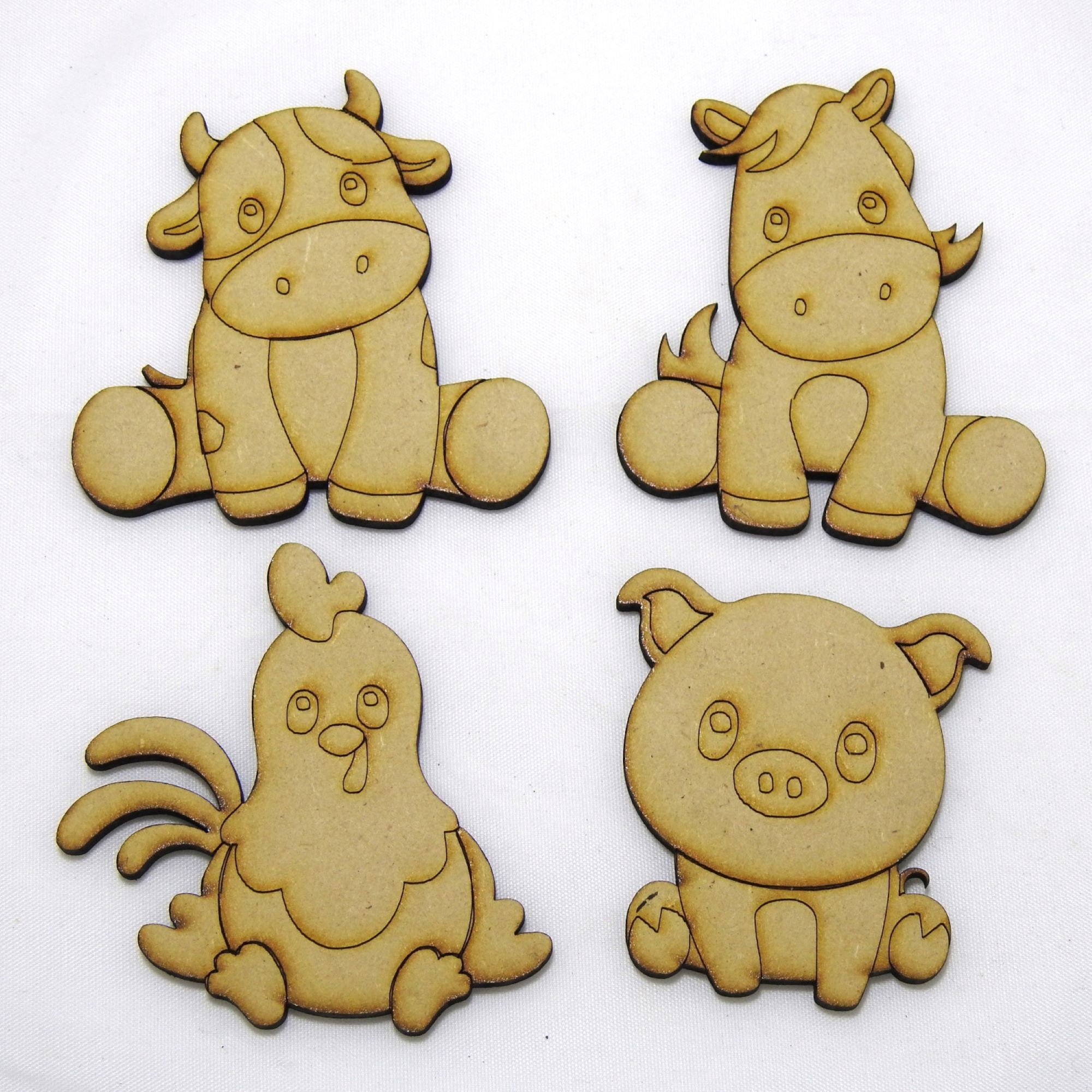 DIY Wooden Unfinished Farm Animal Blanks for Kids to - Etsy