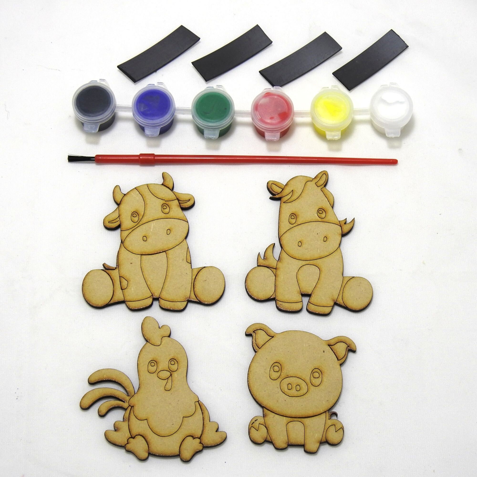 DIY Wooden Unfinished Farm Animal Blanks for Kids to - Etsy