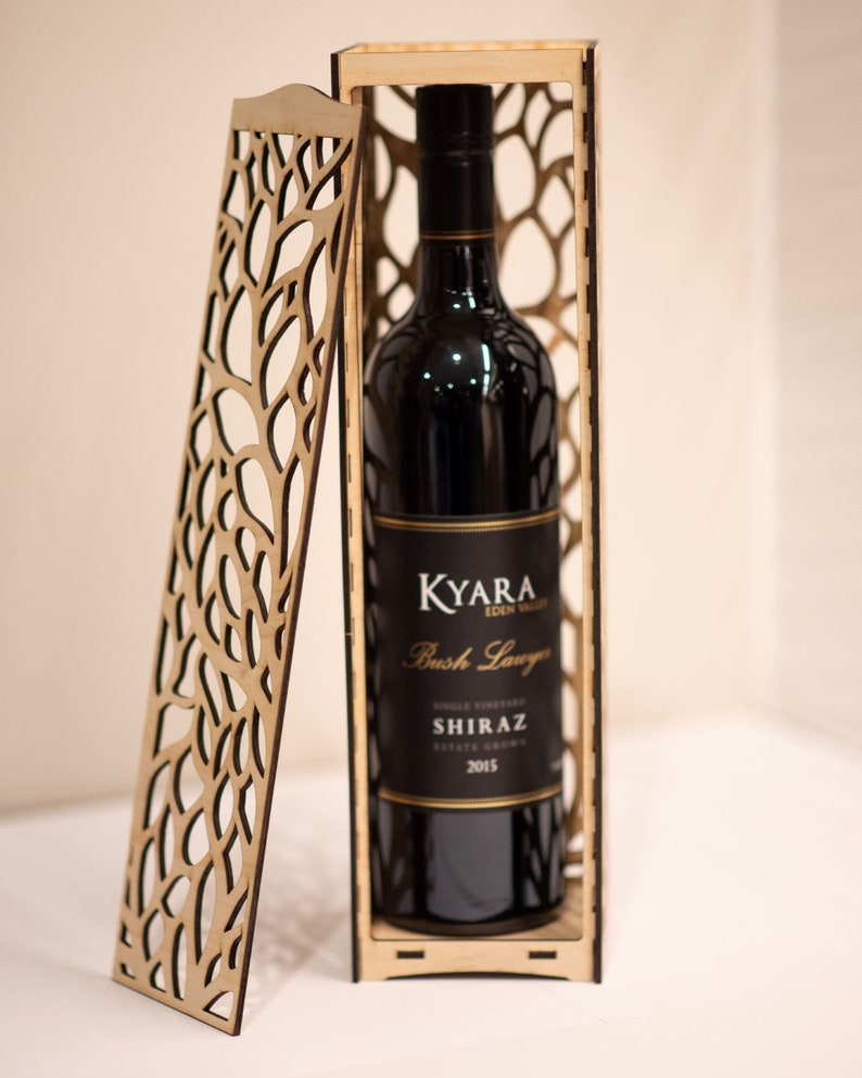 Patterned Wooden Wine Box Beautifully Made Wooden Wine Crate Comes With ...