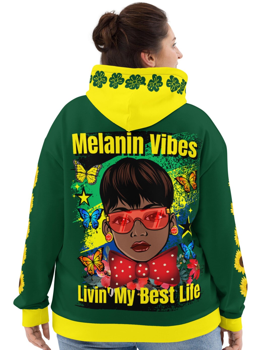 Women Hoodie -melanin Vibes Best Life 2.0 Cool Trendy Style Festive ...