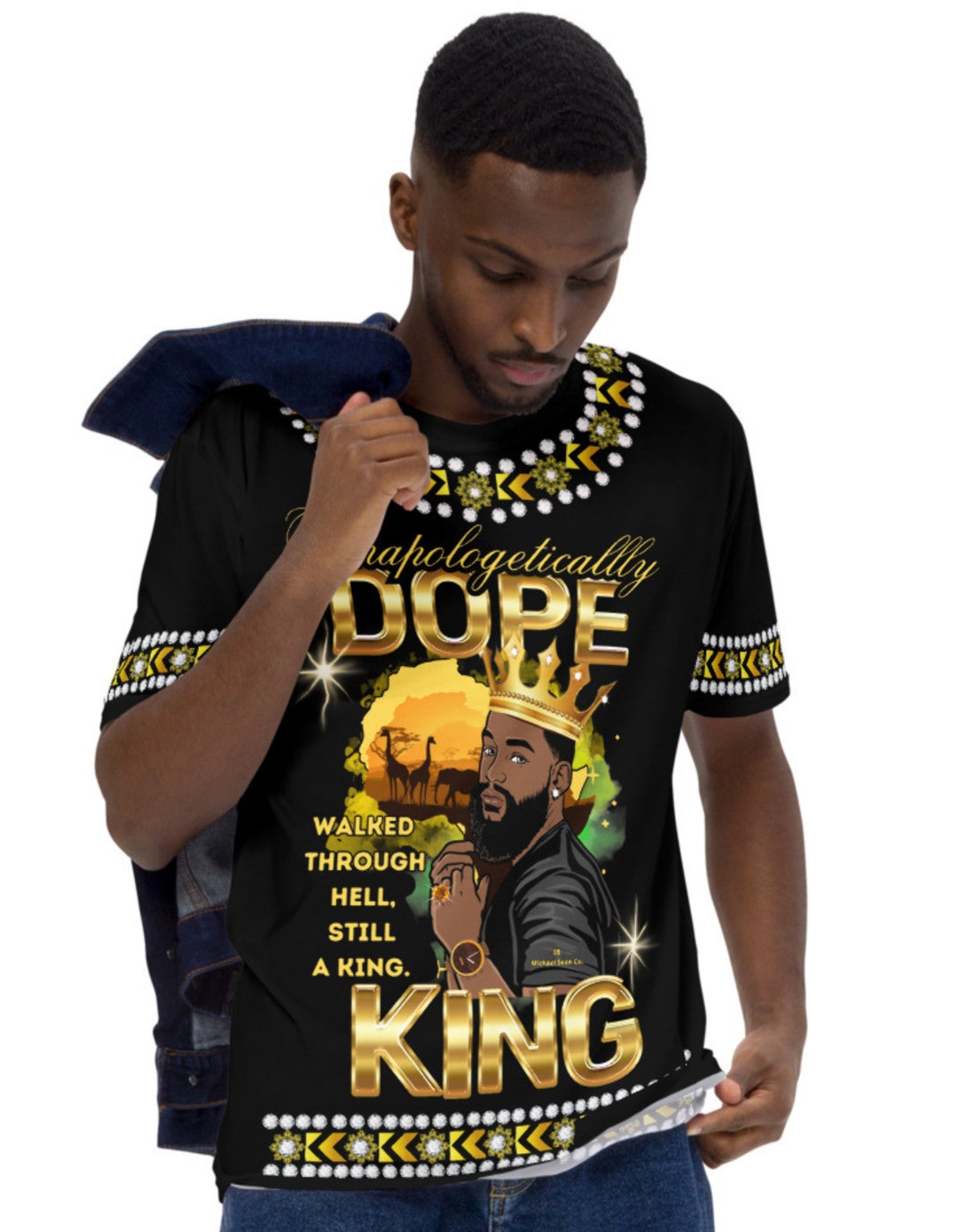 Men's T-shirt - Dope King Cool Trendy Style Festive Classic Royal ...