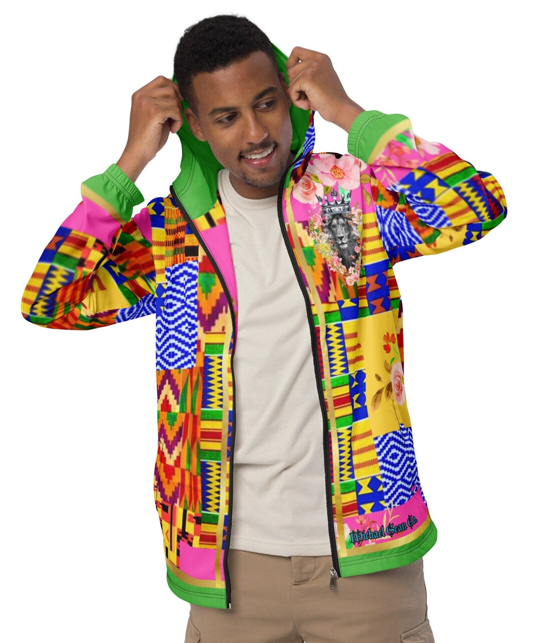 Men’s Windbreaker - Men’s Windbreaker - Iconic Vibes Lux Kente Cool ...