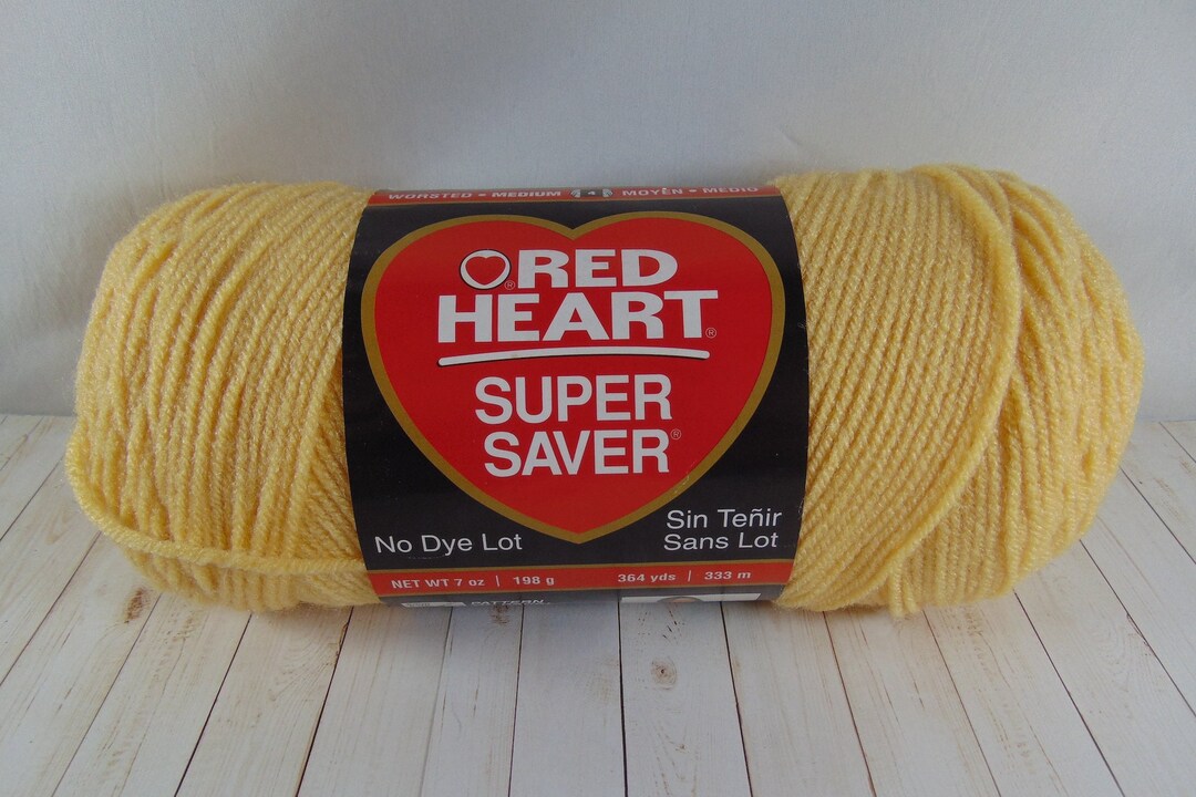 Vibrant Red Heart Super Saver Yarn in Cornmeal Perfect for Craft ...