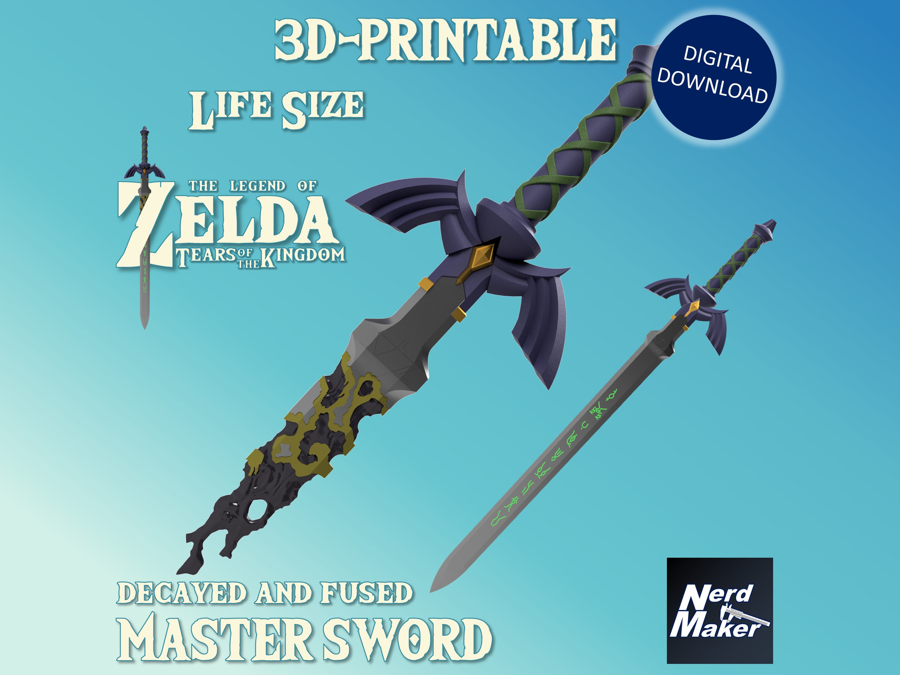 Master Sword - Zelda Tears of the Kingdom - Decayed and Fused - Life ...
