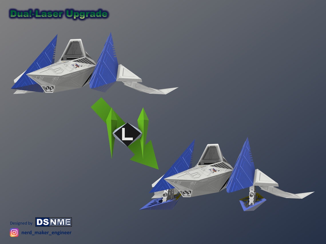 STAR FOX 64 Arwing lylat Wars 3D Printable STL Files for - Etsy