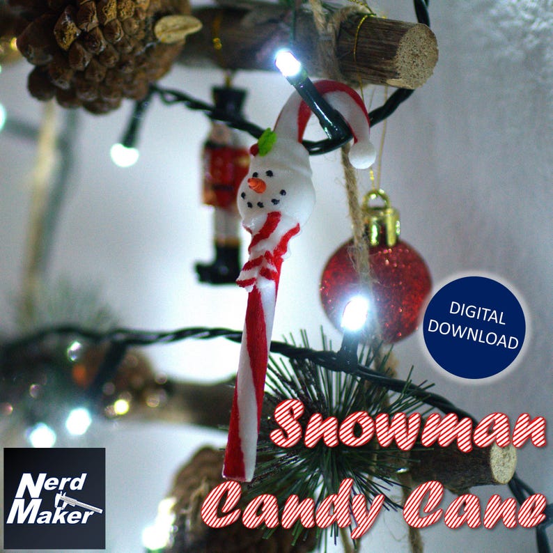Snowman Candy Cane - (DIGITAL STL Files for 3d-printing) - Etsy