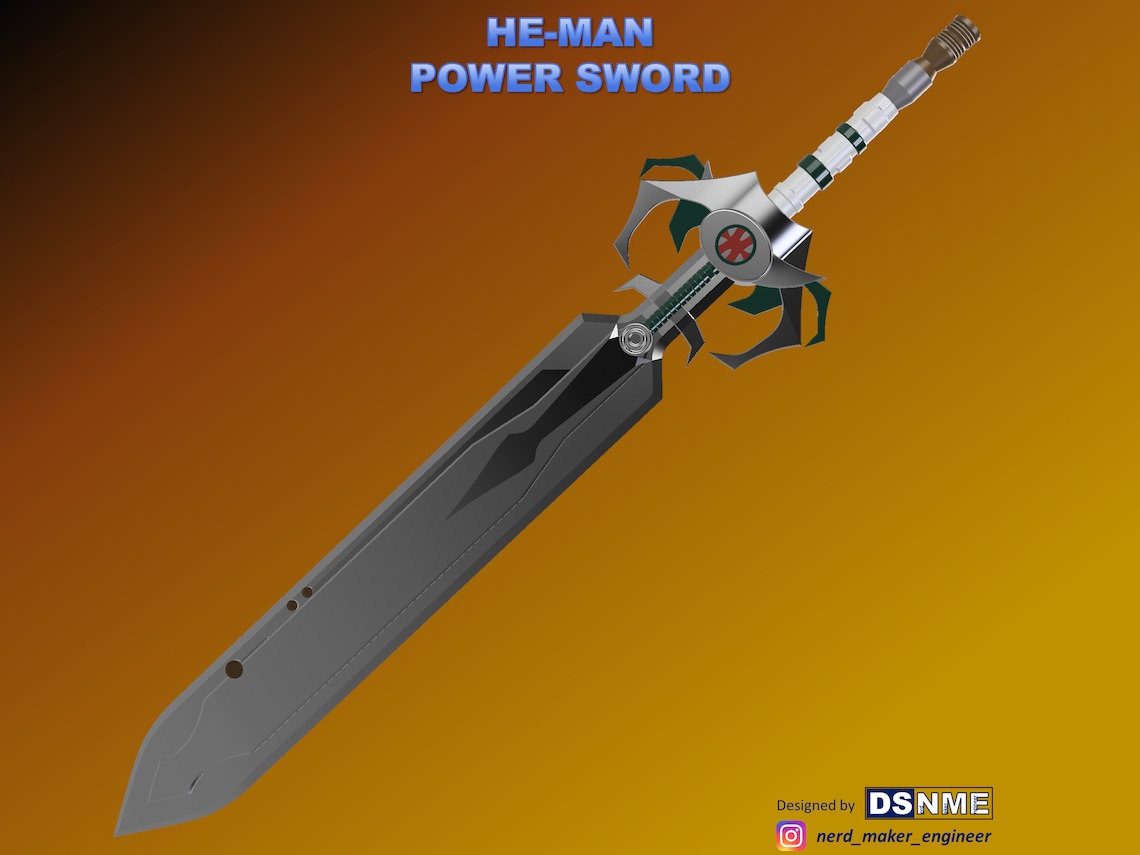HE-MAN Power Sword 2002 - Life Size (STL Files for 3D Printing) - Etsy UK