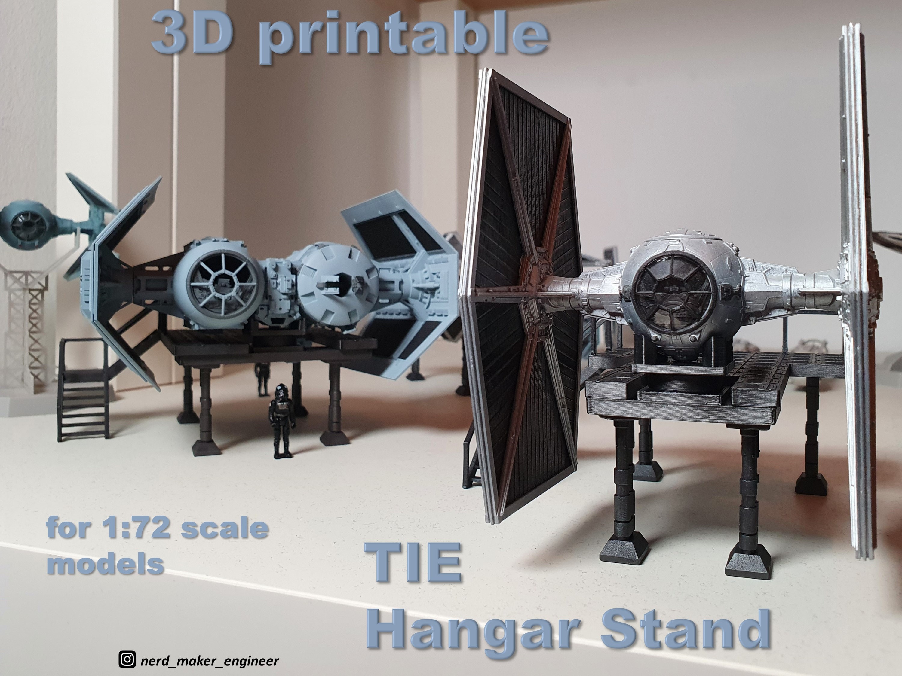 TIE Hangar Stand STL Files for 3D Printing - Etsy Canada
