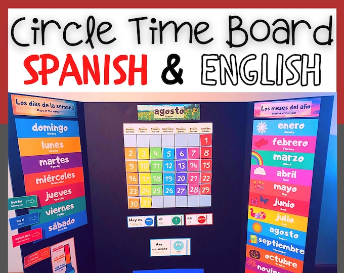 Circle Time Board Spanish and English Spanish Morning Board - Etsy