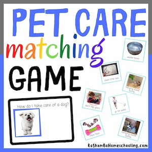 Learn About Animals! Matching Game for Kids, Printable, Digital ...
