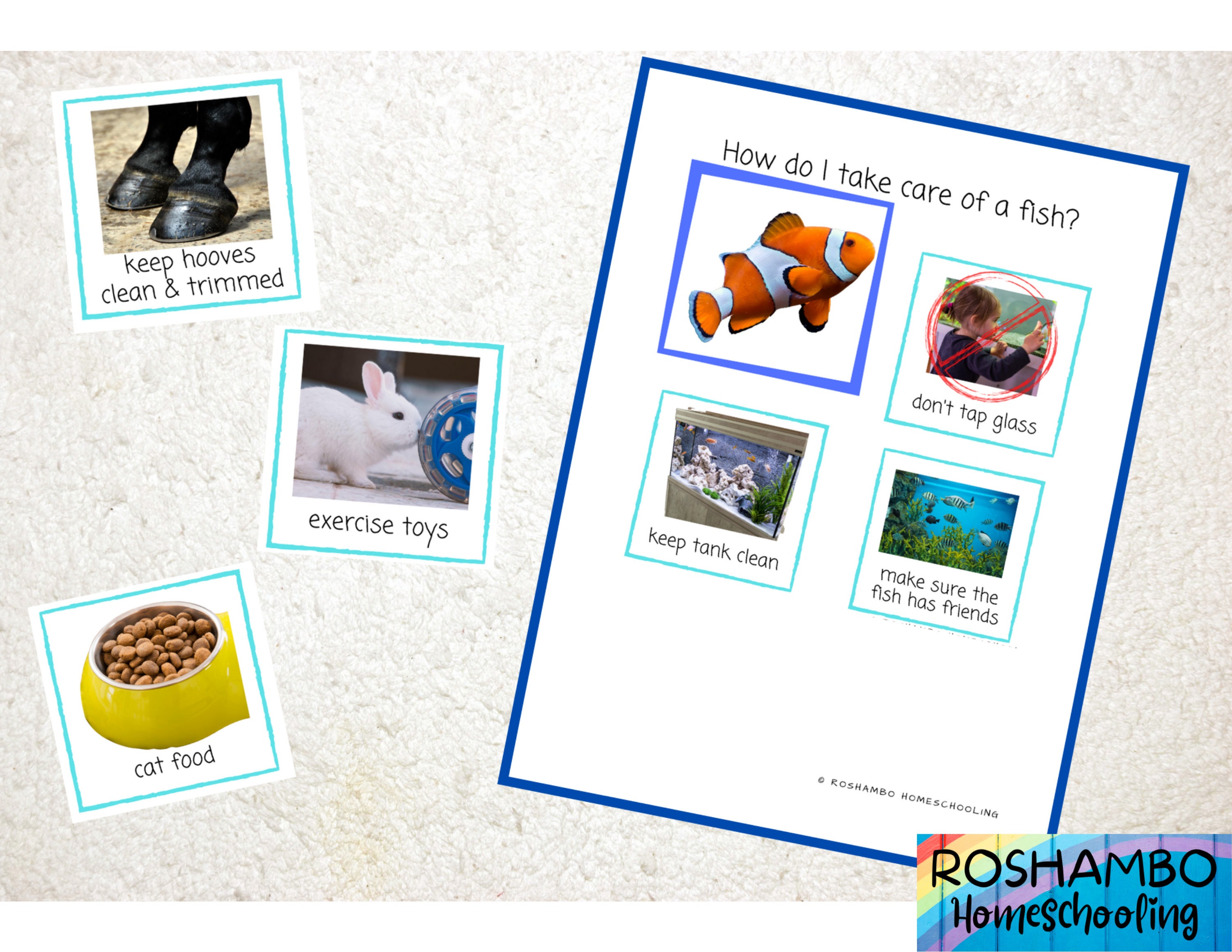 Learn About Animals! Matching Game for Kids, Printable, Digital ...