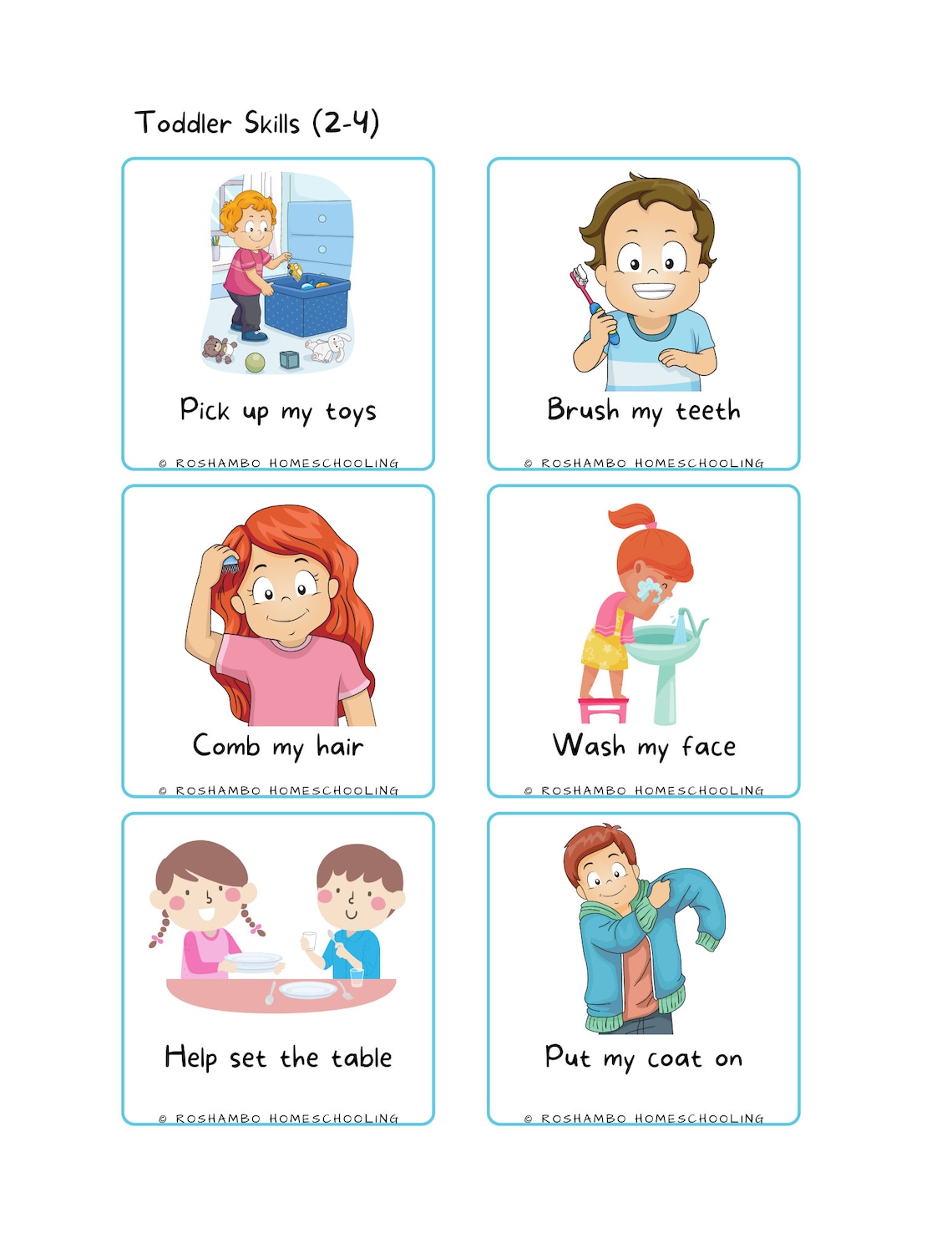 Montessori Practical Life Skills PRINTABLE Poster Pack for | Etsy