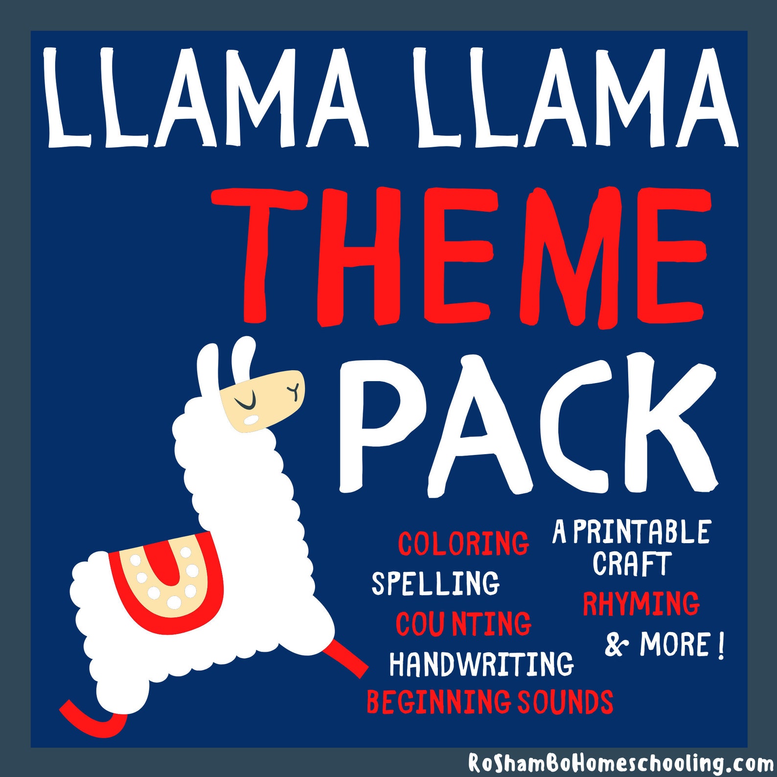 Llama Llama Busy Book for Pre-k, Digital Download, Printable Worksheets ...