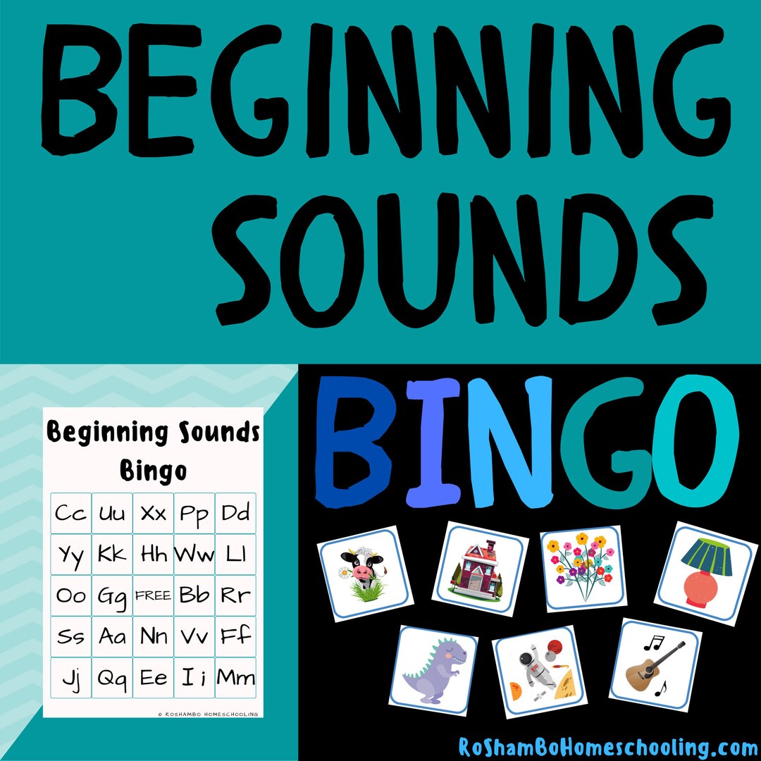 Phonics Bingo Game for Kids, Beginning Sounds, Printable - Etsy