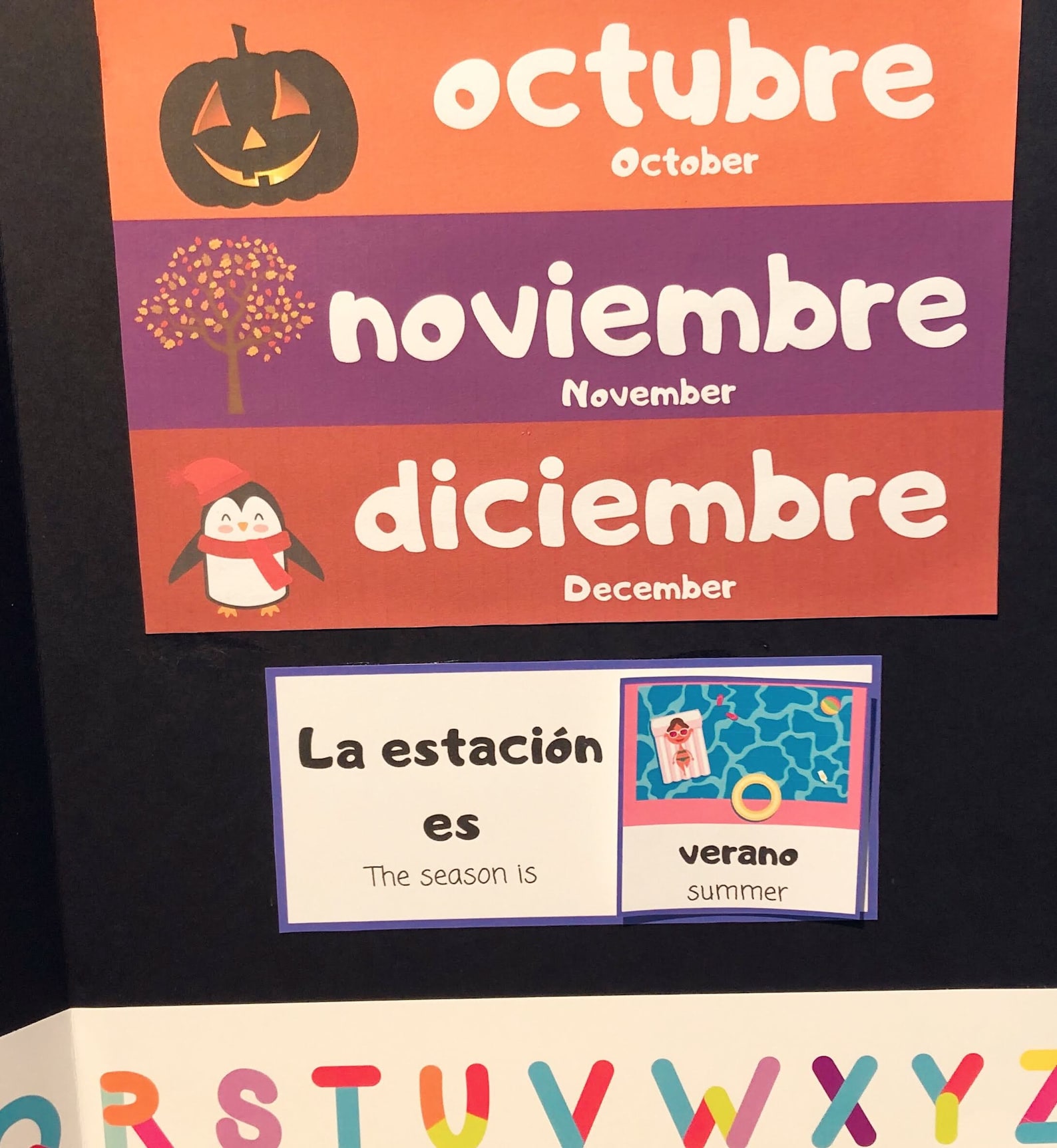 Circle Time Board, Spanish and English, Spanish Morning Board for ...