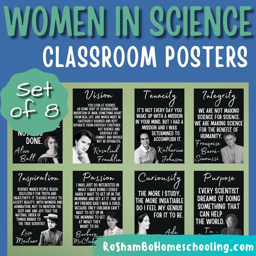 Women in Science Classroom Posters Set of 8 Printable - Etsy