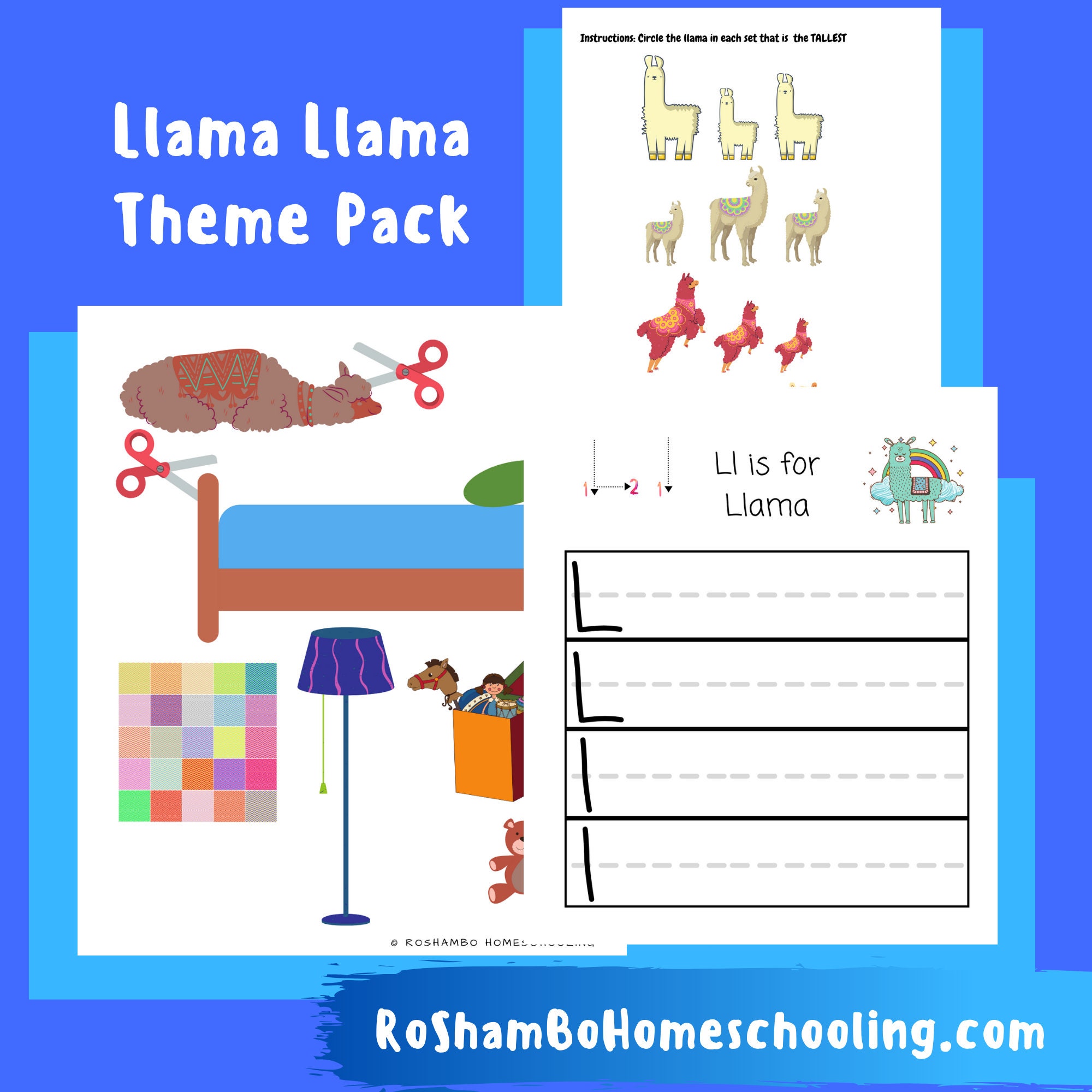 Llama Llama Busy Book for Pre-k, Digital Download, Printable Worksheets ...