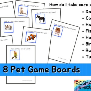 Learn About Animals! Matching Game for Kids, Printable, Digital ...