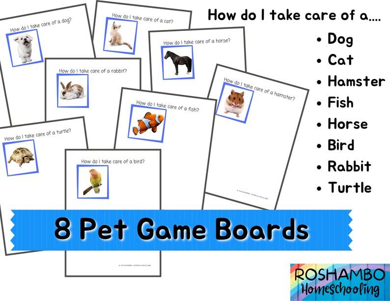 Learn About Animals! Matching Game for Kids, Printable, Digital ...