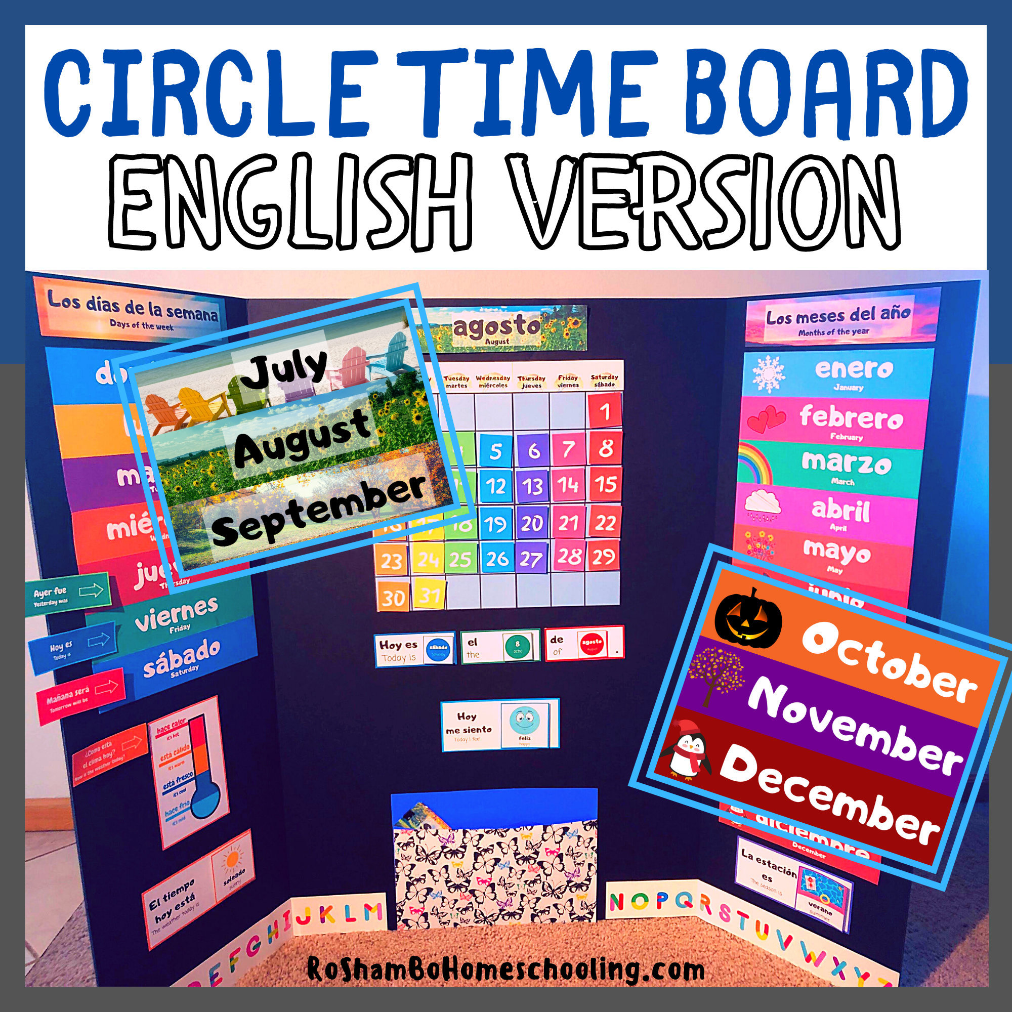 Circle Time Board (english Only Version), Morning Board for Preschool ...