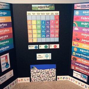 Circle Time Board, Spanish and English, Spanish Morning Board for ...
