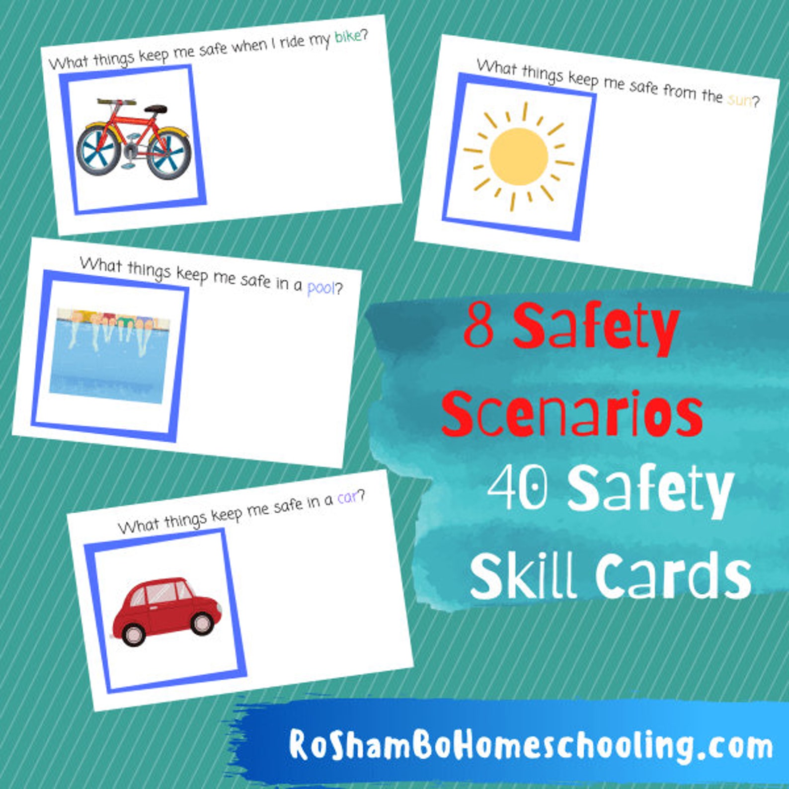 Learn About Safety! Matching Game for Kids, Printable, Digital Download ...