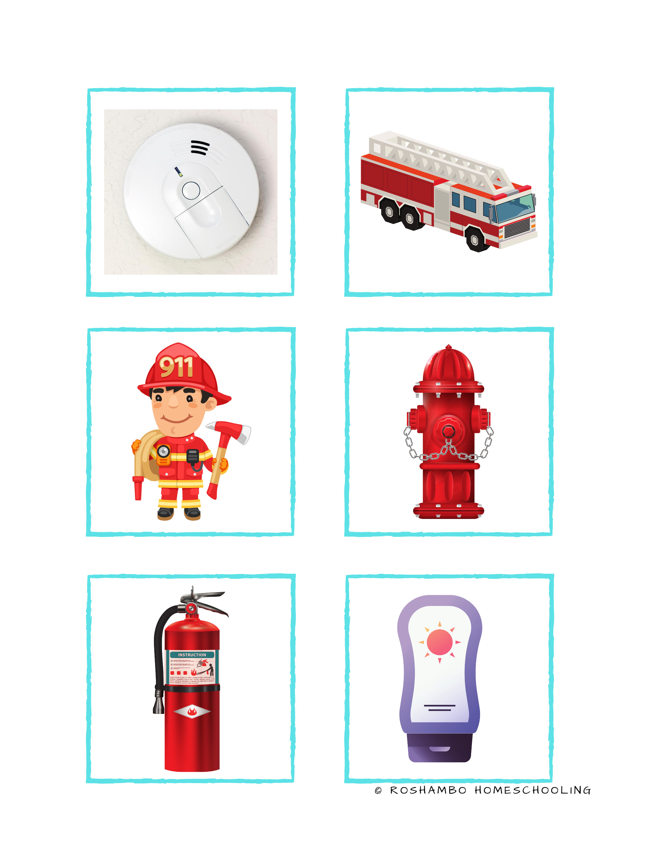 Learn About Safety! Matching Game for Kids, Printable, Digital Download ...