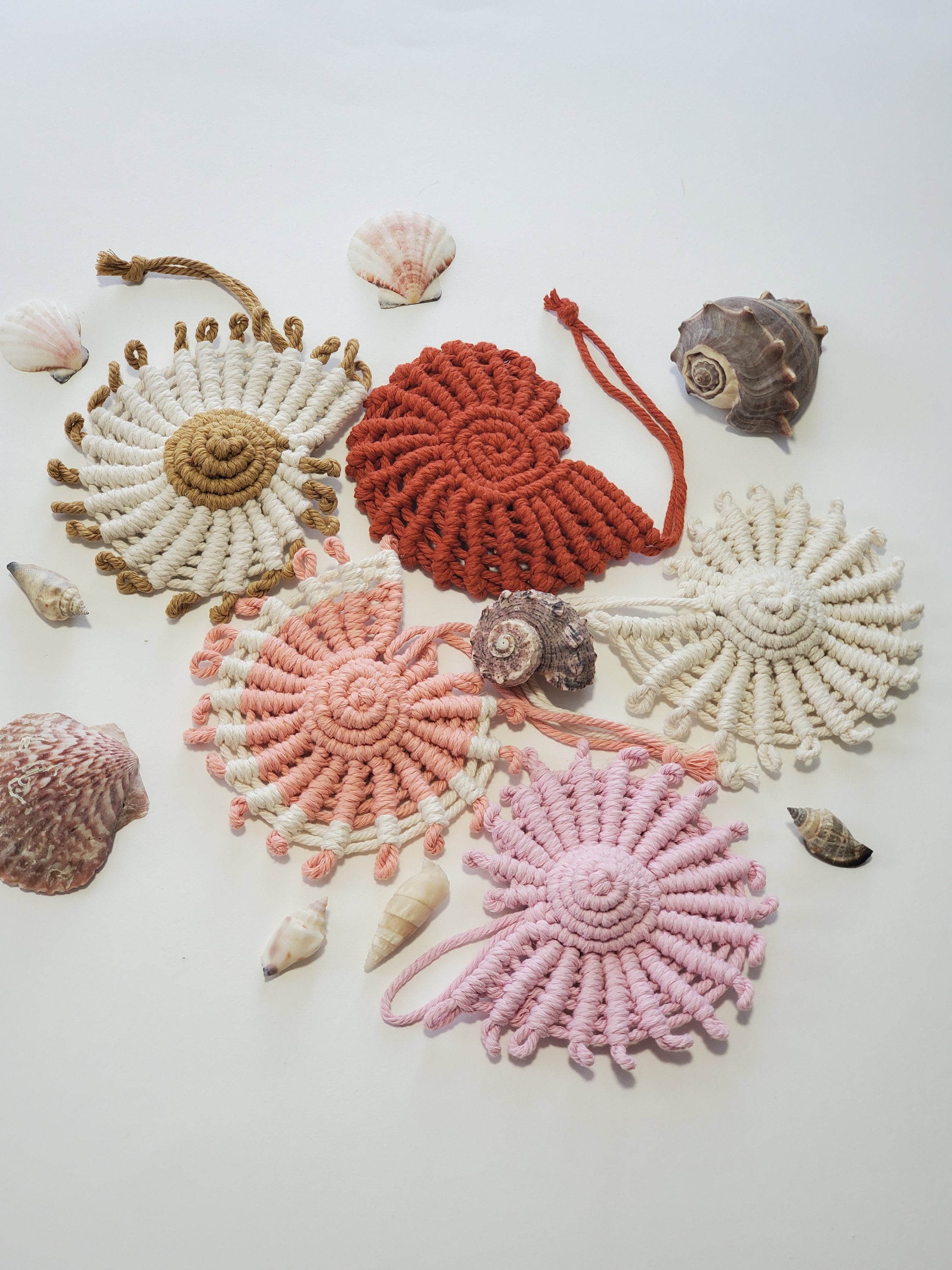 Sea Shells, Macrame Seashell, Marine Design, Sea Ornaments, Ocean ...