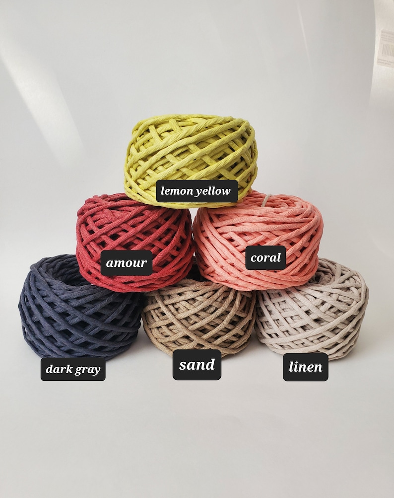 4 Mm Cotton Cord Single Strand 50/100ft, Coloured Cotton Rope, Soft ...