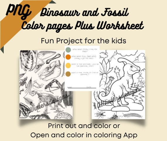 Coloring Pages Fossils