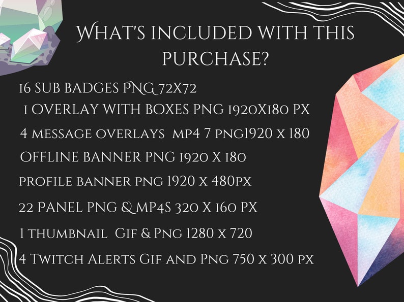 Twitch Overlay Package Twitch Panels Twitch Sub Badges - Etsy