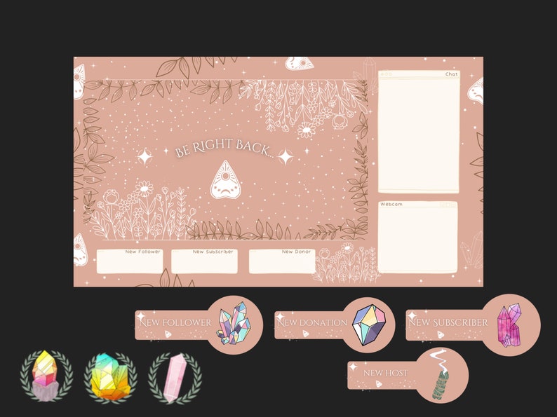 Twitch Overlay Package Twitch Panels Twitch Sub Badges - Etsy