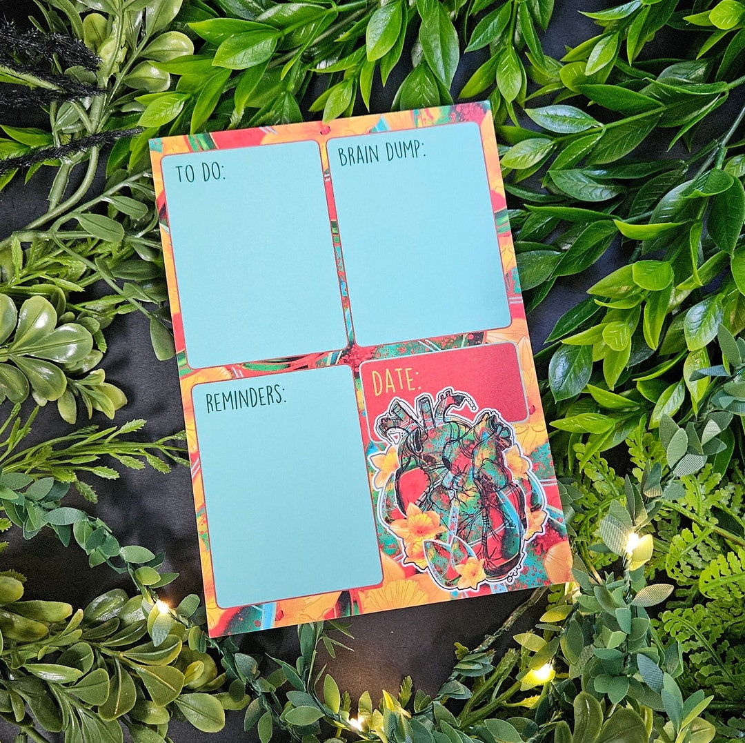 BRAIN DUMP NOTEPAD: Bloodstone Crystal Notes , Green Crystal Notepad ...