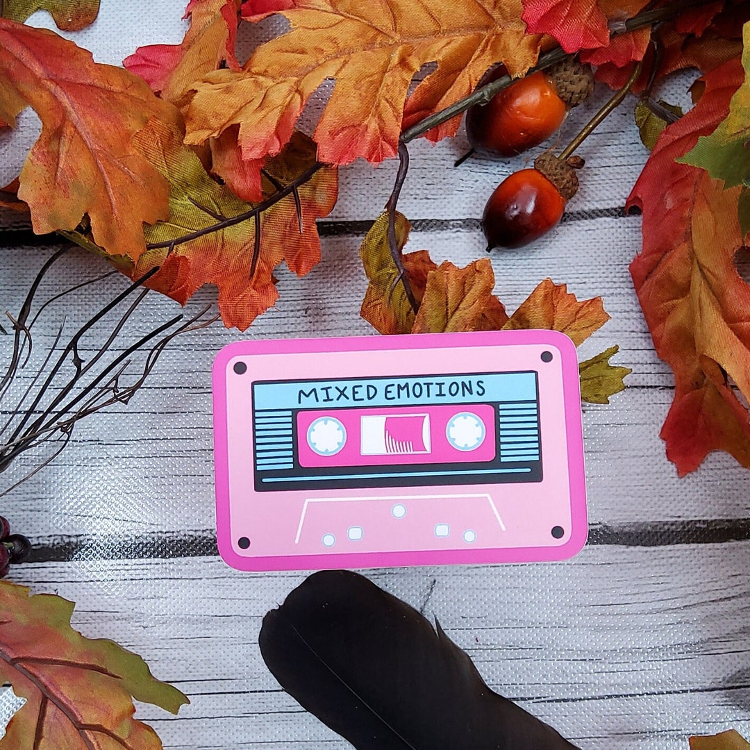 MATTE STICKER: Mixed Emotions Cassette Tape Sticker , Cassette Sticker ...