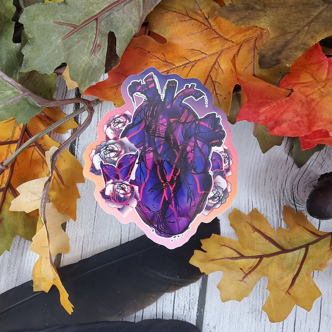 GLOSSY STICKER: June Alexandrite Heart and Roses Birthstone Crystal ...