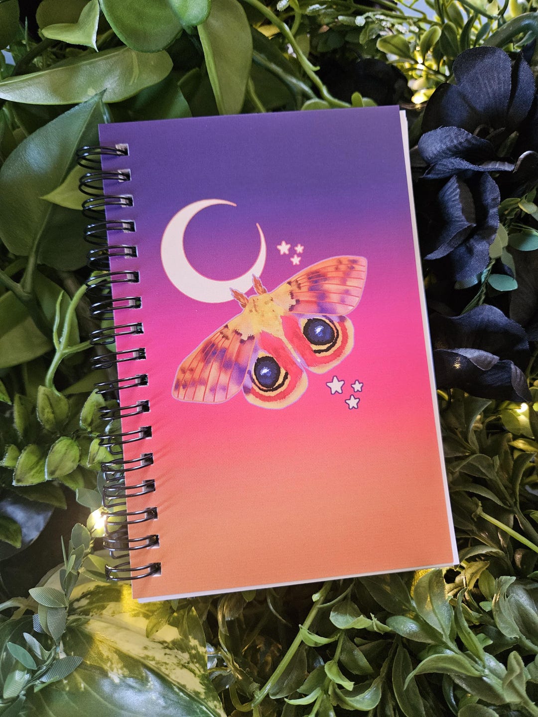 4x6 HANDMADE SPIRAL NOTEBOOK: Io Moth - Etsy
