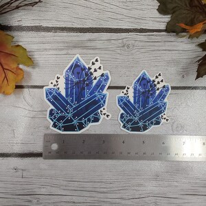 MATTE STICKER: Blue and Black Crystal Moon Dark Aesthetic - Etsy