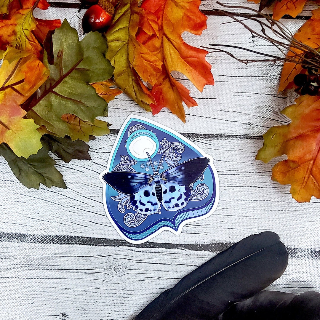 MAGNET: Blue Tiger Moth and Blue Planchette , Moth Planchette , Blue ...