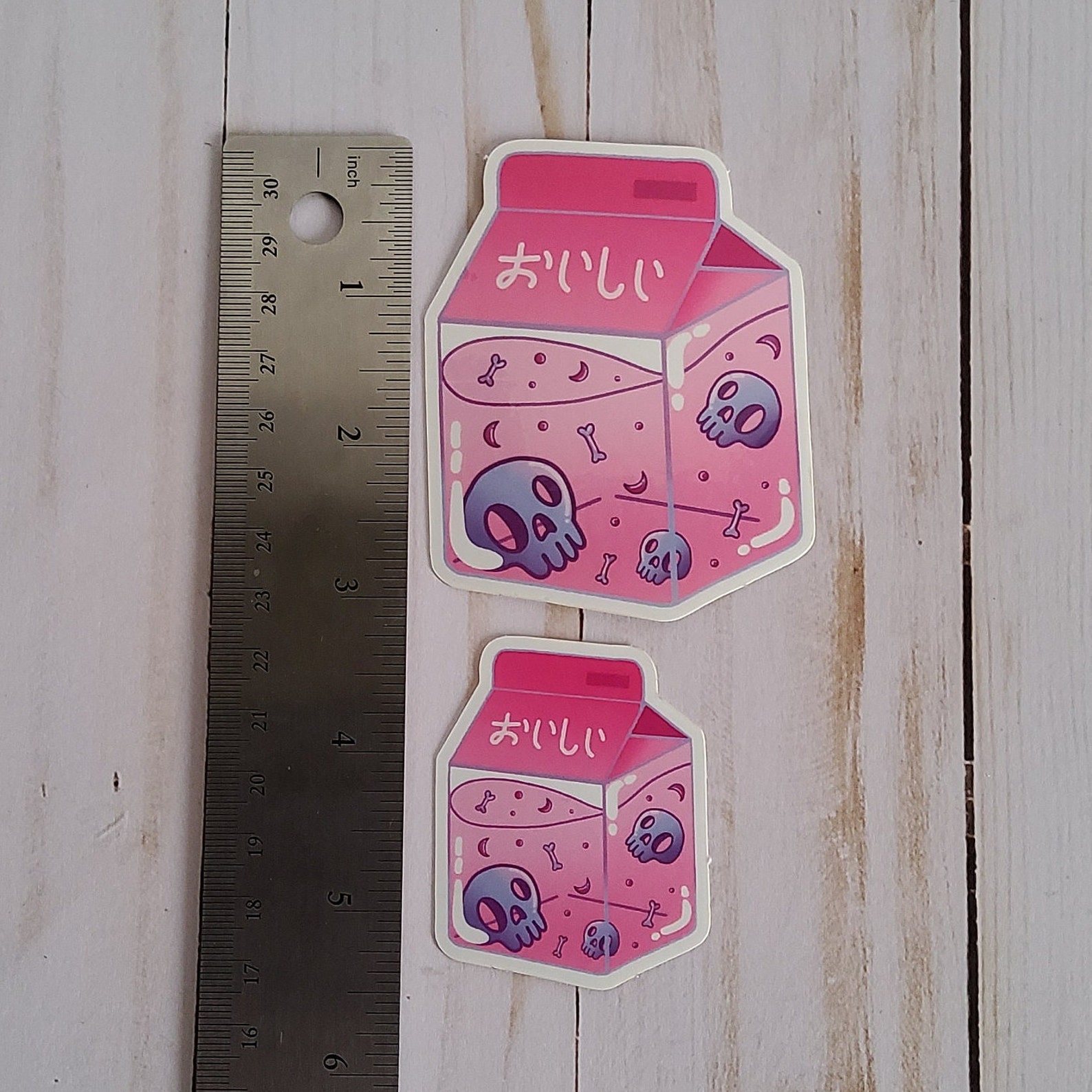 GLOSSY STICKER: Pink Milk Carton Milk Carton Sticker - Etsy