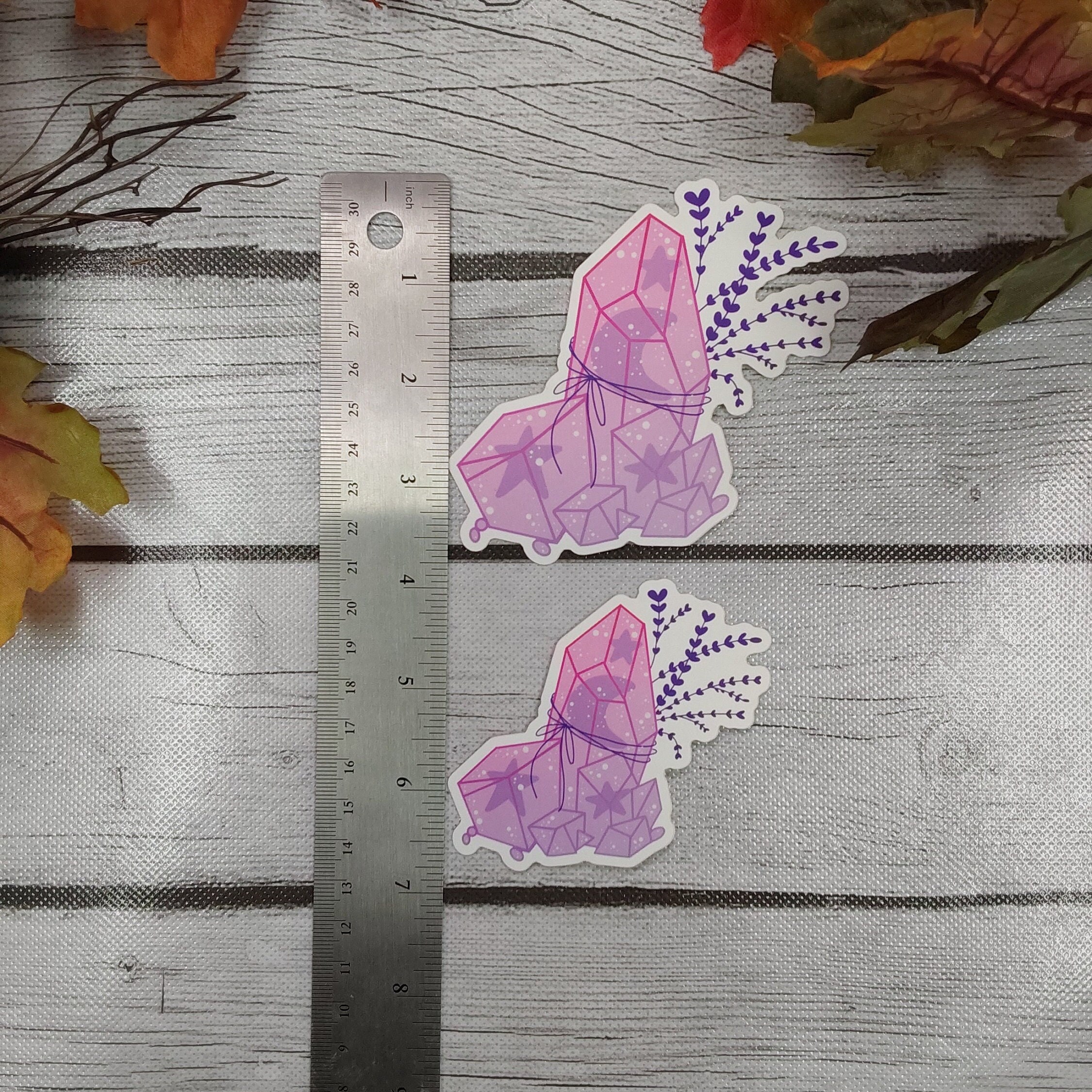 MATTE STICKER: Pastel Purple and Pink Crystal Sticker Pastel - Etsy