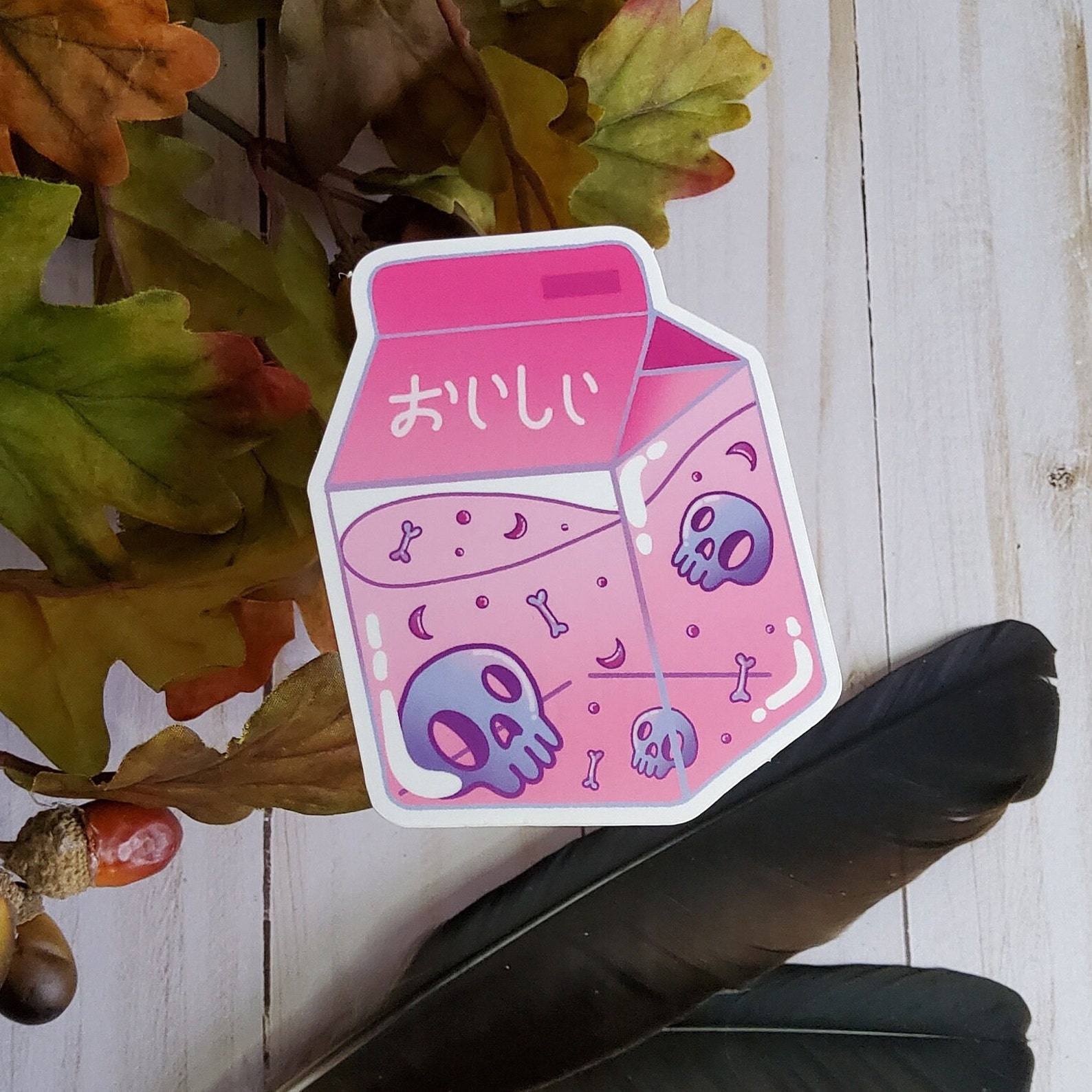 GLOSSY STICKER: Pink Milk Carton Milk Carton Sticker - Etsy