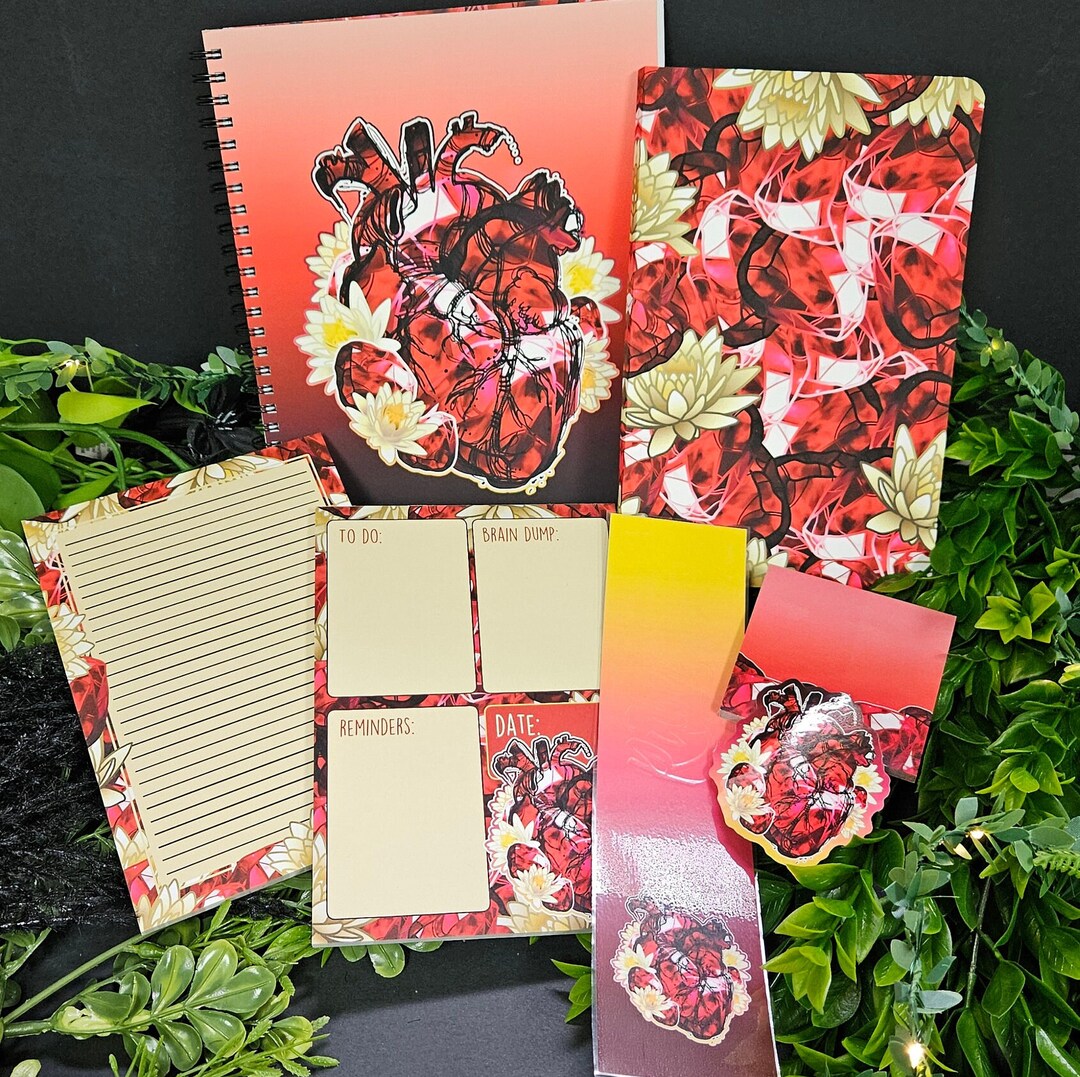 Ruby Crystal Heart Stationery Bundle - Etsy