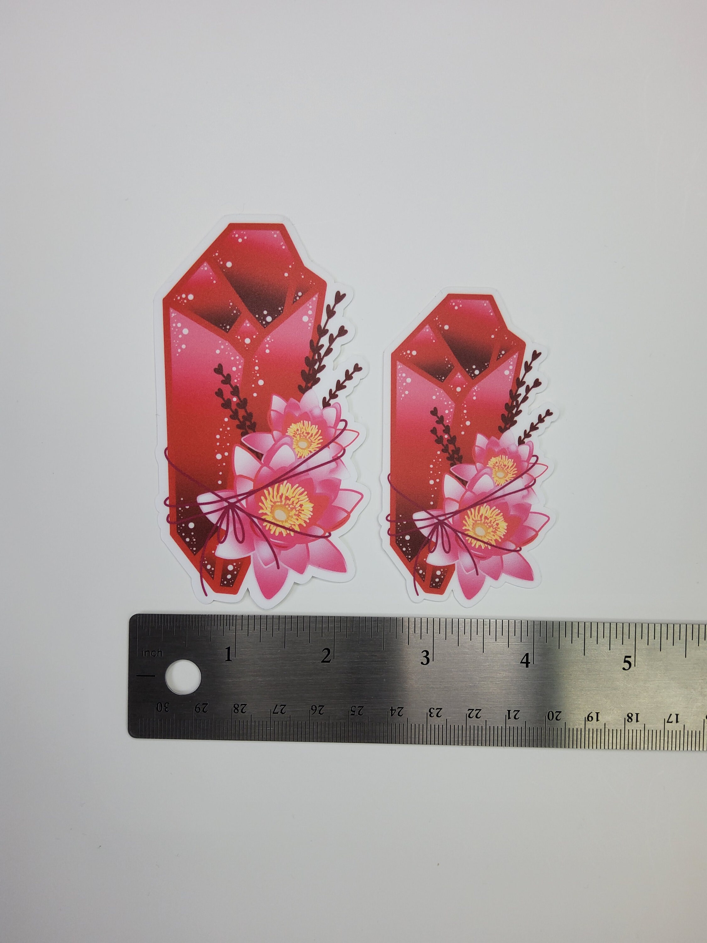 MATTE STICKER: July Ruby and Water Lily Crystal July - Etsy