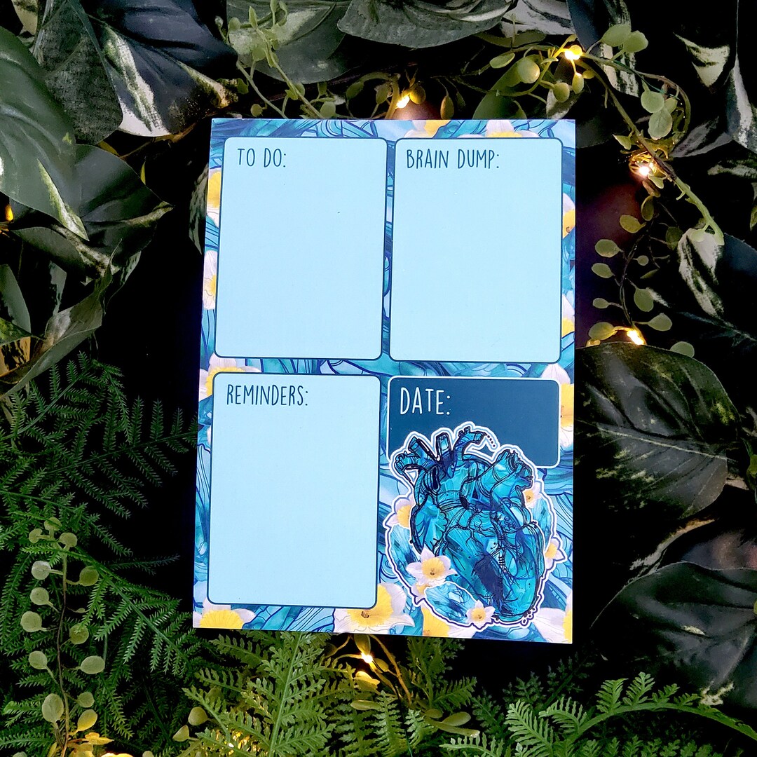 BRAIN DUMP NOTEPAD: Aquamarine Crystal to Do List , Aqua Crystal ...