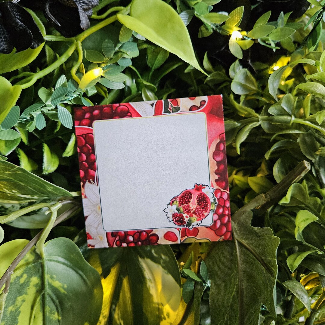 STICKY NOTES: Pomegranate and Narcissus Floral Art Sticky Notes - Etsy