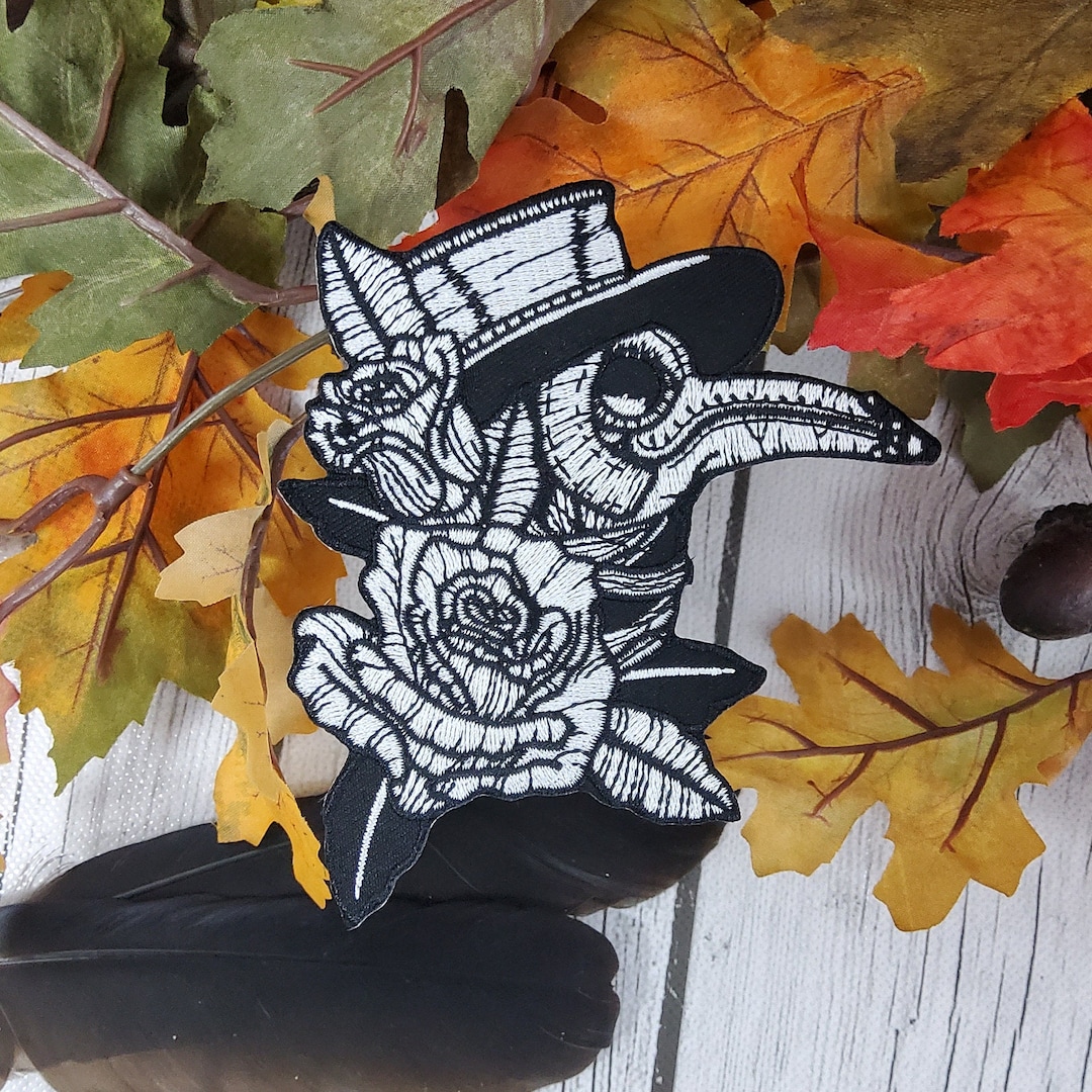 IRON ON PATCH : Plague Doctor Patch , Plague Doctor Iron on Patch ...