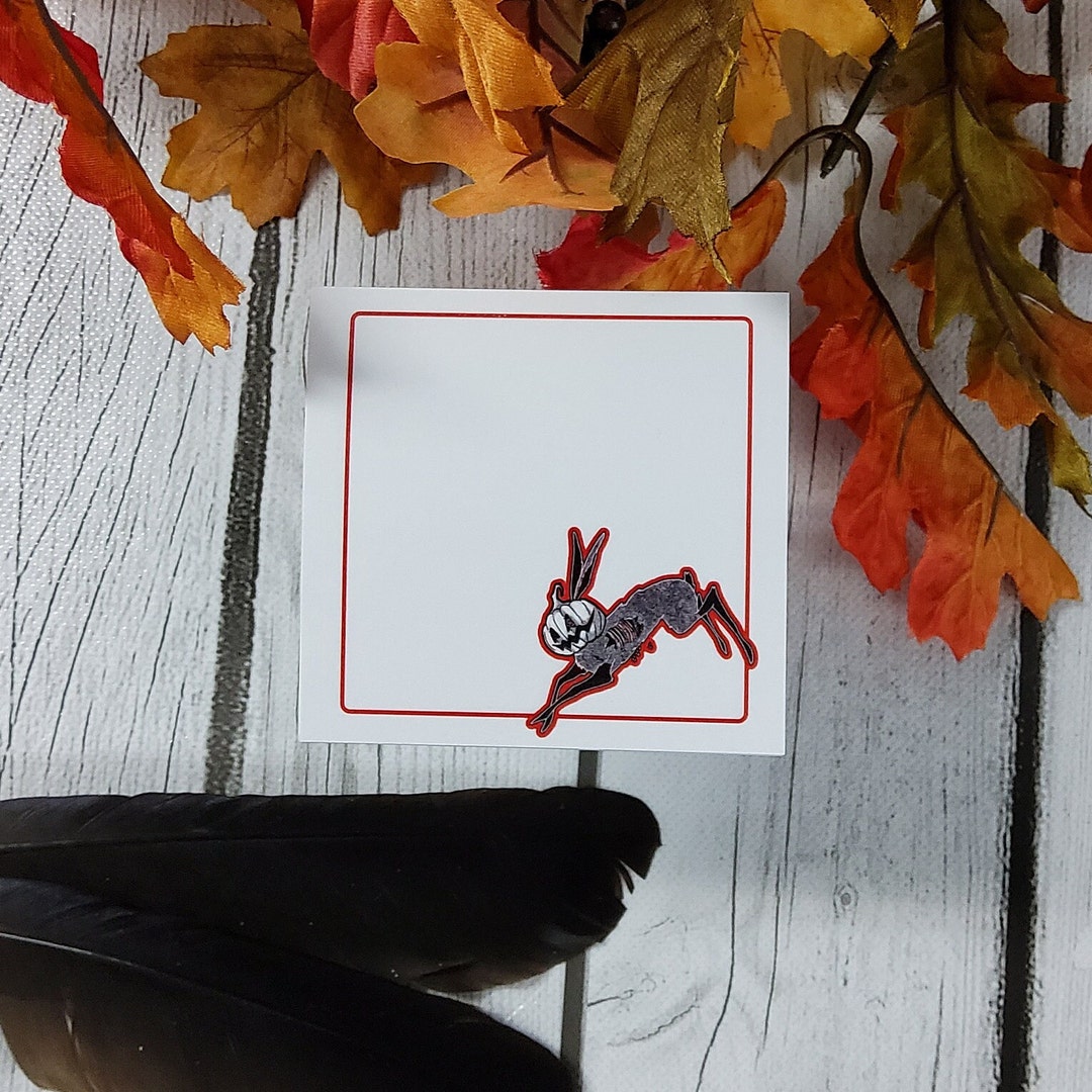 STICKY NOTES: Red and Black Jack-o-rabbit , Red Pumpkin Rabbit Sticky ...