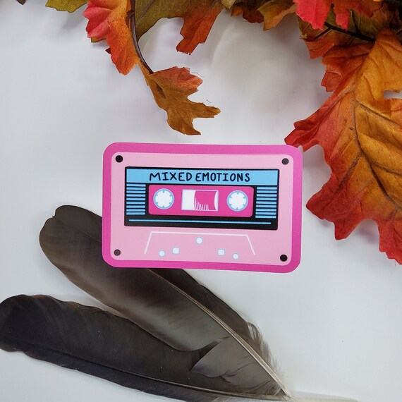 MATTE STICKER: Mixed Emotions Cassette Tape Sticker Cassette - Etsy