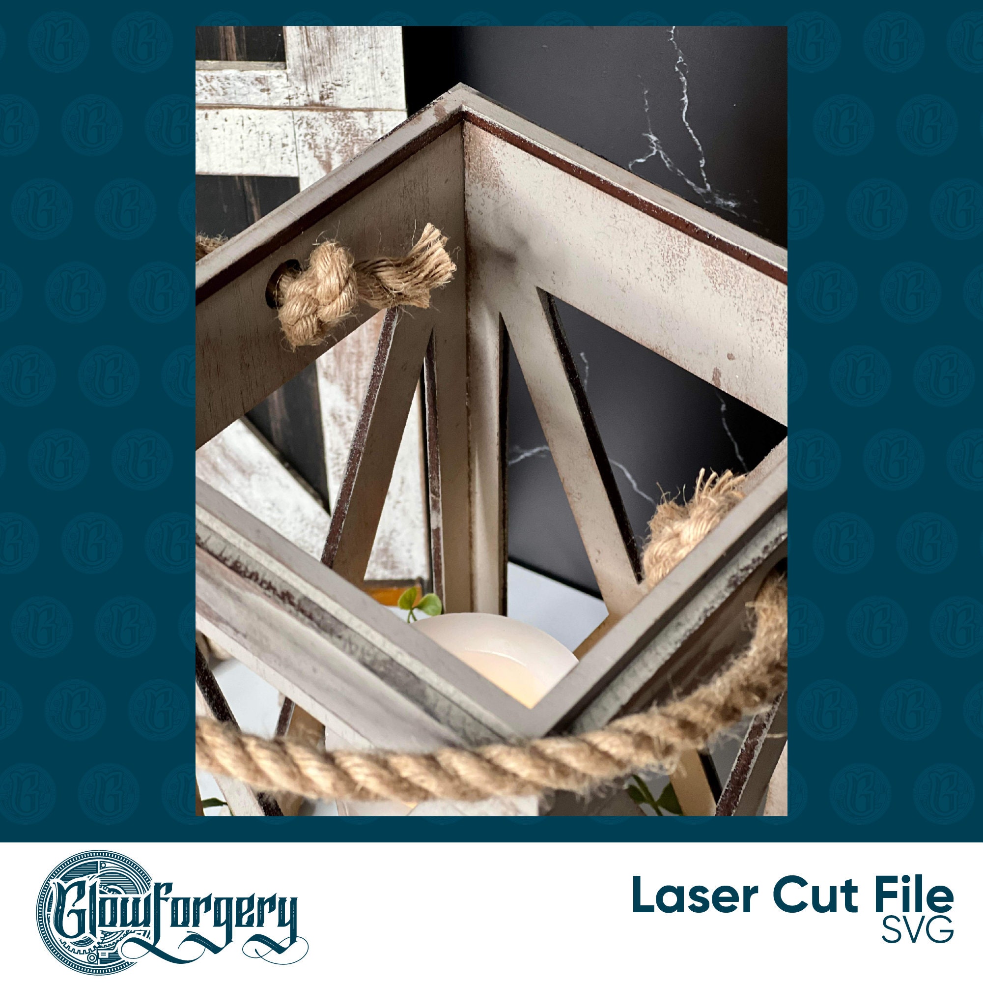 Rustic Lantern Decor / Digital Laser Cut SVG File / Glowforge - Etsy